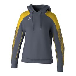 Erima Damen Kapuzensweat in slate grey/gelb | Gr.: 40