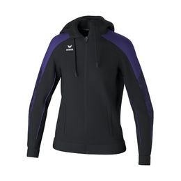 Erima Damen Trainingsjacke Mit Kapuze in schwarz/ultra violet | Gr.: 36