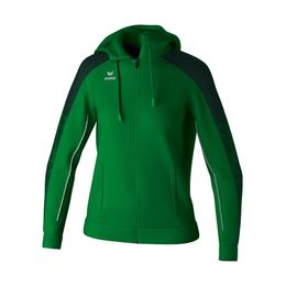 Erima Damen Trainingsjacke Mit Kapuze in smaragd/pine grove | Gr.: 38