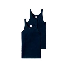 Schiesser Unterhemd 2er Pack in Blau | Gr.: L