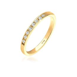 Elli DIAMONDS Ring 925 Sterling Silber Verlobungsring in Gelb | Gr.: 58