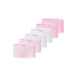Schiesser Short Slip Kids Girls 95/5 Organic Cotton in Wei&szlig;/Rosa-911 | Gr.: 140