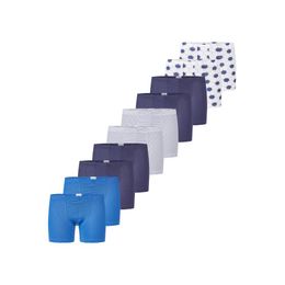 Schiesser Retro Short / Pant Kids Boys 95/5 Organic Cotton in Blau / Weiß gem. Fußball | Gr.: 104