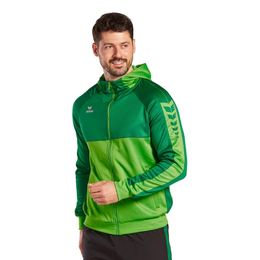 Erima Herren Six Wings Trainingsjacke mit Kapuze in green/smaragd | Gr.: XL