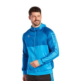 Erima Herren Six Wings Trainingsjacke mit Kapuze in curacao/mykonos | Gr.: S