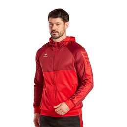 Erima Herren Six Wings Trainingsjacke mit Kapuze in rot/bordeaux | Gr.: 116