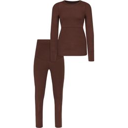 Normani Outdoor Sports Merino Unterw&auml;sche Umstandsmode in Braun | Gr.: L
