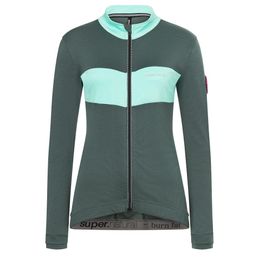super.natural Merino Fahrradtrikot W GRAVA LS JERSEY in graugr&uuml;n | Gr.: S