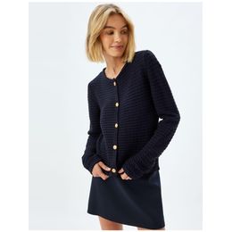 KOTON Cardigan in Schwarz Gestreift | Gr.: XL