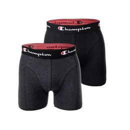 Champion Boxershort 2er Pack in Schwarz/Grau meliert | Gr.: S