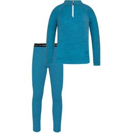 Normani Outdoor Sports Merino Oberteil &bdquo;Nyapari&ldquo; und Merino Hose &bdquo;Mackay&ldquo; in Blau | Gr.: 146/152