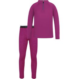 Normani Outdoor Sports Merino Oberteil &bdquo;Nyapari&ldquo; und Merino Hose &bdquo;Mackay&ldquo; in Fuchsia | Gr.: 146/152