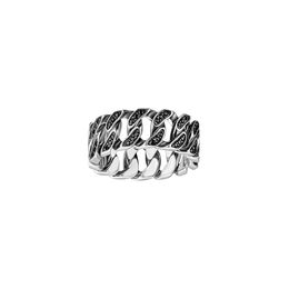 Thomas Sabo Ring Kettenglieder Schwarze Steine Breit in silber, schwarz | Gr.: 64