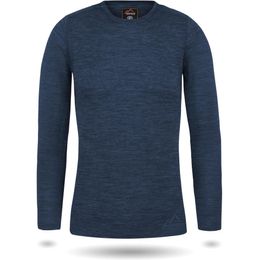 Normani Outdoor Sports Damen Merino Langarm-Shirt Mandurah in Navy | Gr.: S