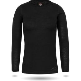 Normani Outdoor Sports Damen Merino Langarm-Shirt Mandurah in Schwarz | Gr.: XS