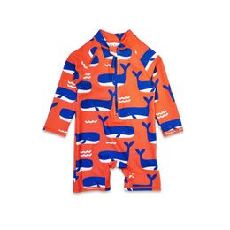 Toby tiger Schwimmanzug mit Wal und Wellen Print in orange | Gr.: 86