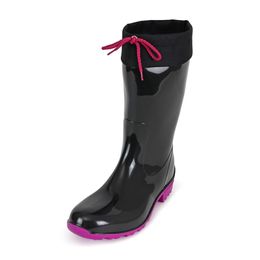 Regenliebe Gummistiefel de Fieselregen Langschaft in schwarz/fuchsia | Gr.: 42