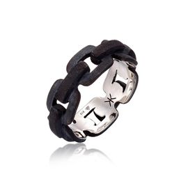 Kuzzoi Ring 925 Sterling Silber in Schwarz | Gr.: 62