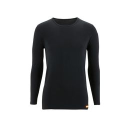 Bruno Banani Unterhemd / Shirt Langarm WARM UP in Schwarz | Gr.: M