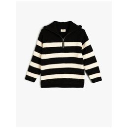 KOTON Sweater in Schwarz Gestreift | Gr.: 5-6 Jahre