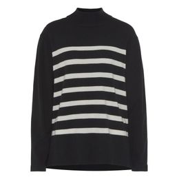 Lascana Rollkragenpullover in schwarz/creme | Gr.: 32/34
