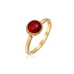 Elli Ring 925 Sterling Silber in Gold | Gr.: 56