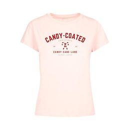 F4NT4STIC Ladies Box Tee Weihnachten Candy Coated Christmas in pink | Gr.: XXL