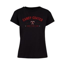 F4NT4STIC Ladies Box Tee Weihnachten Candy Coated Christmas in schwarz | Gr.: M