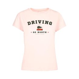 F4NT4STIC Ladies Box Tee Driving Home Weihnachten in pink | Gr.: L