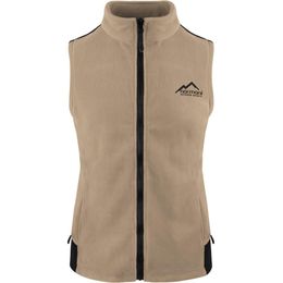 Normani Outdoor Sports Damen Fleeceweste Barrie in Beige | Gr.: XL
