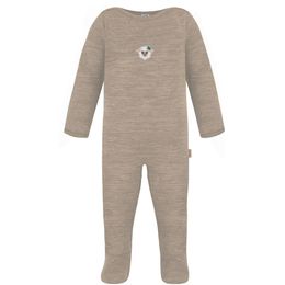 Normani Outdoor Sports Baby Merino Strampler Levin in Beige | Gr.: 56