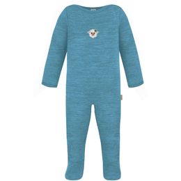 Normani Outdoor Sports Baby Merino Strampler Levin in Blau | Gr.: 56