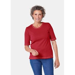 GOLDNER Basic T-Shirt aus reiner Baumwolle in rot | Gr.: 46