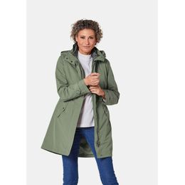 GOLDNER Kurzgr&ouml;&szlig;e: Kapuzenjacke mit 3-in-1-Funktion in khaki | Gr.: 21