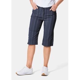 GOLDNER Kurzgr&ouml;&szlig;e: Bermuda mit sportivem Streifen-Design in dunkelmarine | Gr.: 20