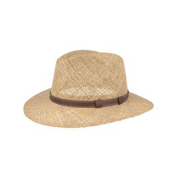 BREITER Strohhut in beige | Gr.: L