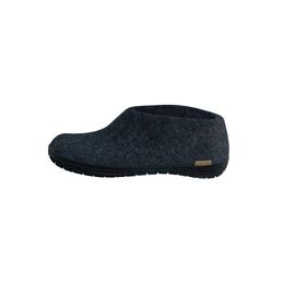 glerups Hausschuh Naturkautschuksohle Schwarz in Denim | Gr.: 46