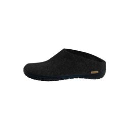 glerups Pantoffeln Kautschuksohle Schwarz in Charcoal | Gr.: 41