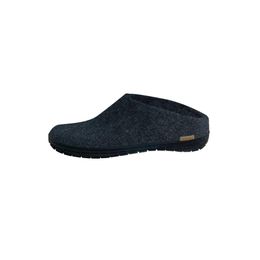 glerups Pantoffeln Naturkautschuksohle Schwarz in Denim | Gr.: 39