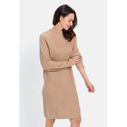 Camel Active Strickkleid mit Stehkragen in Beige | Gr.: XL