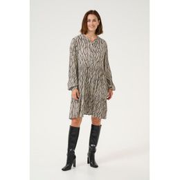 Kaffe Kleid KAevity Regular fit in Grey/Black Graphic Simili | Gr.: 40