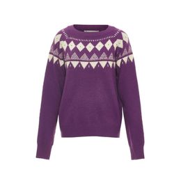 ebeeza Damen Sweater in LILA WOLLWEISS | Gr.: XL/XXL