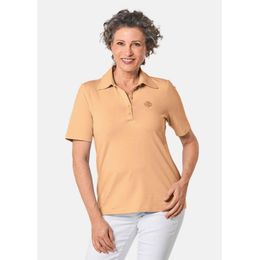 GOLDNER Baumwollshirt mit Polokragen in melba | Gr.: 50
