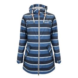 Regenliebe Regenmantel Friesennerz gestreift in navy | Gr.: 48