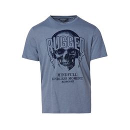KOROSHI Kurzarm-t-shirt. in blau | Gr.: L