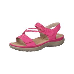 Rieker Klassische Sandaletten, Komfort-Sandalen in fuchsia/fuchsia-white | Gr.: 36