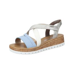 Rieker Komfort-Sandalen in aqua/offwhite/fog-silver | Gr.: 36