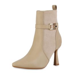 VAN HILL Klassische Stiefeletten Elizabeth in Beige | Gr.: 41