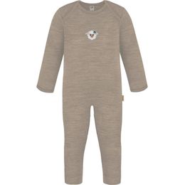 Normani Outdoor Sports Baby Merino Strampler Waverly in Beige | Gr.: 86