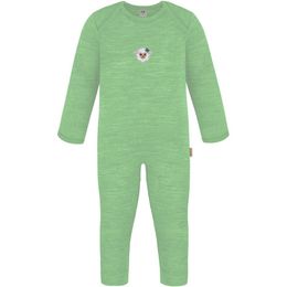 Normani Outdoor Sports Baby Merino Strampler "Waverly" in Grün | Gr.: 68